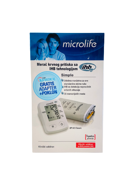 MICROLIFE BP A2 Classic Digitalni tlakomjer+Adapter+Toplomjer GRATIS ...
