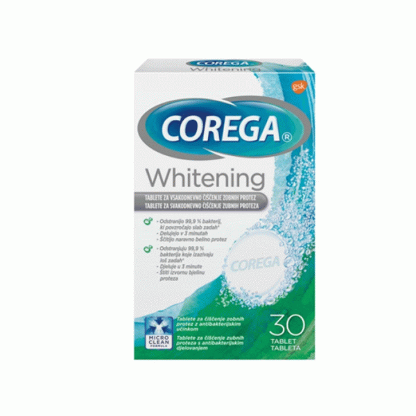 COREGA Whitening tablete za svakodnevno čišćenje zubnih proteza a30 ...